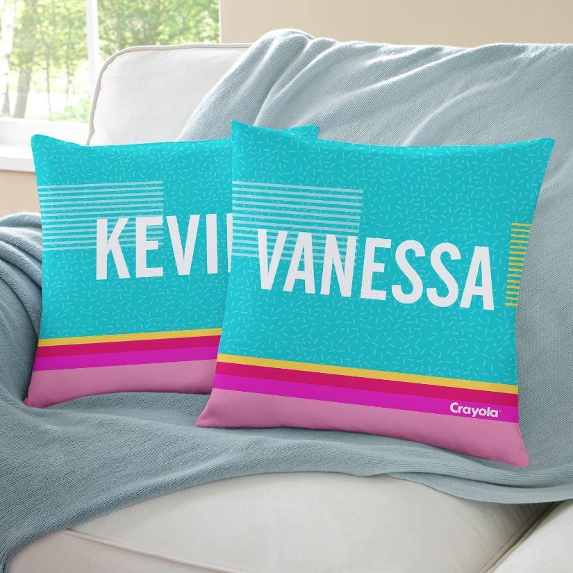 Crayola™ Retro Throw Pillow at Gifts.com