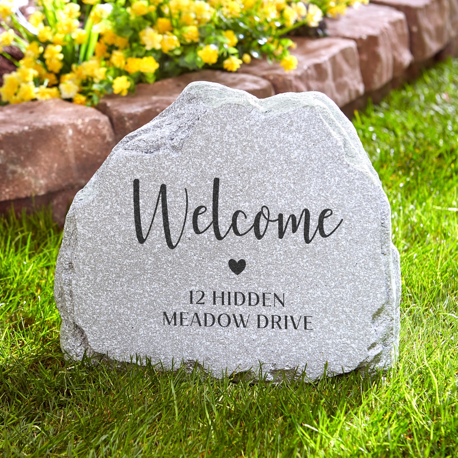 Welcome Address Standing Garden Stone at Gifts.com