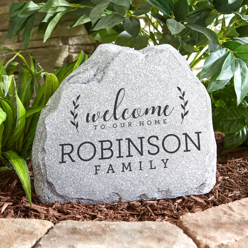 Welcome to Our Home Standing Garden Stone | Personal Creations
