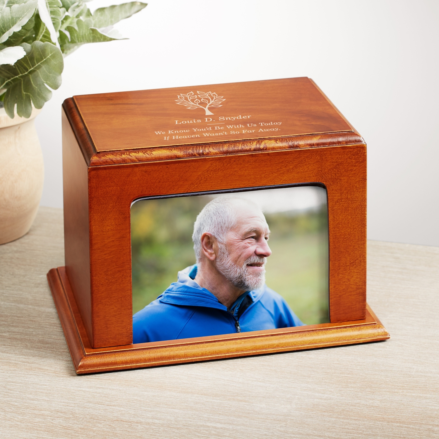 Rooted In Love Wood Frame Cremation Urn at Gifts.com