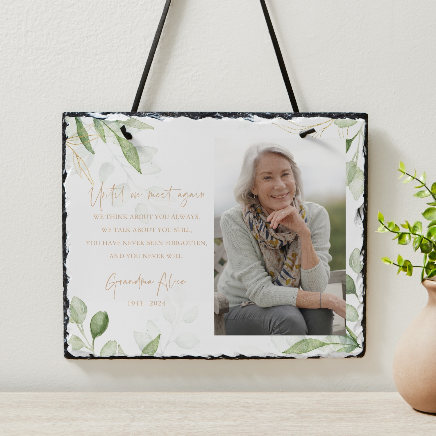 Until We Meet Again Photo Plaque Slate | Personal Creations
