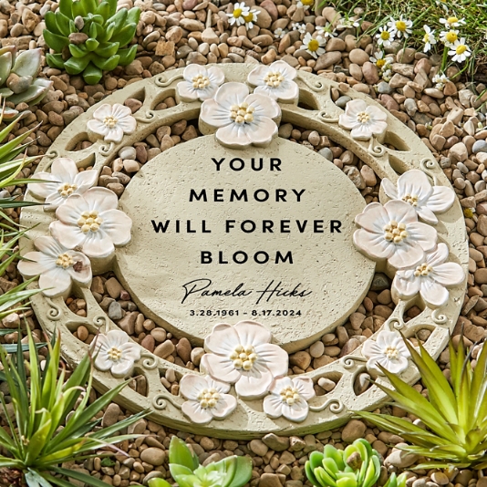 Blooms With Love Memorial Floral Garden Stone | Personal Creations