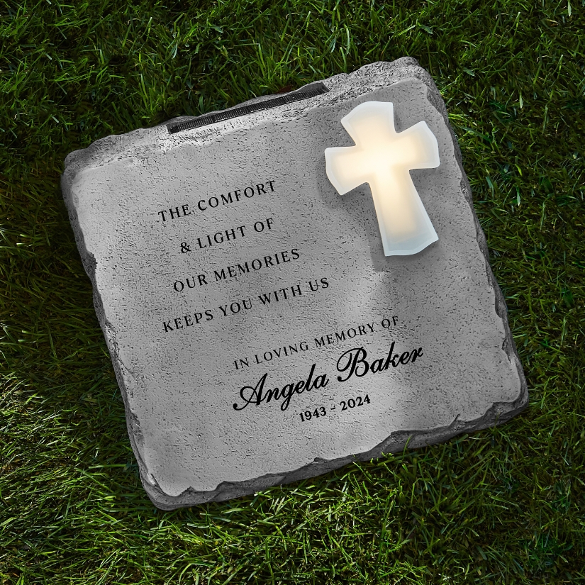 The Comfort and Light Memorial Solar Garden Stone | Personal Creations