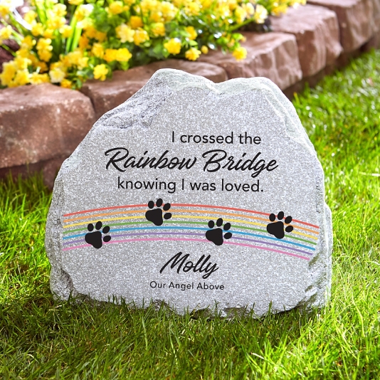 Over The Rainbow Bridge Memorial Standing Garden Stone | Personal Creations