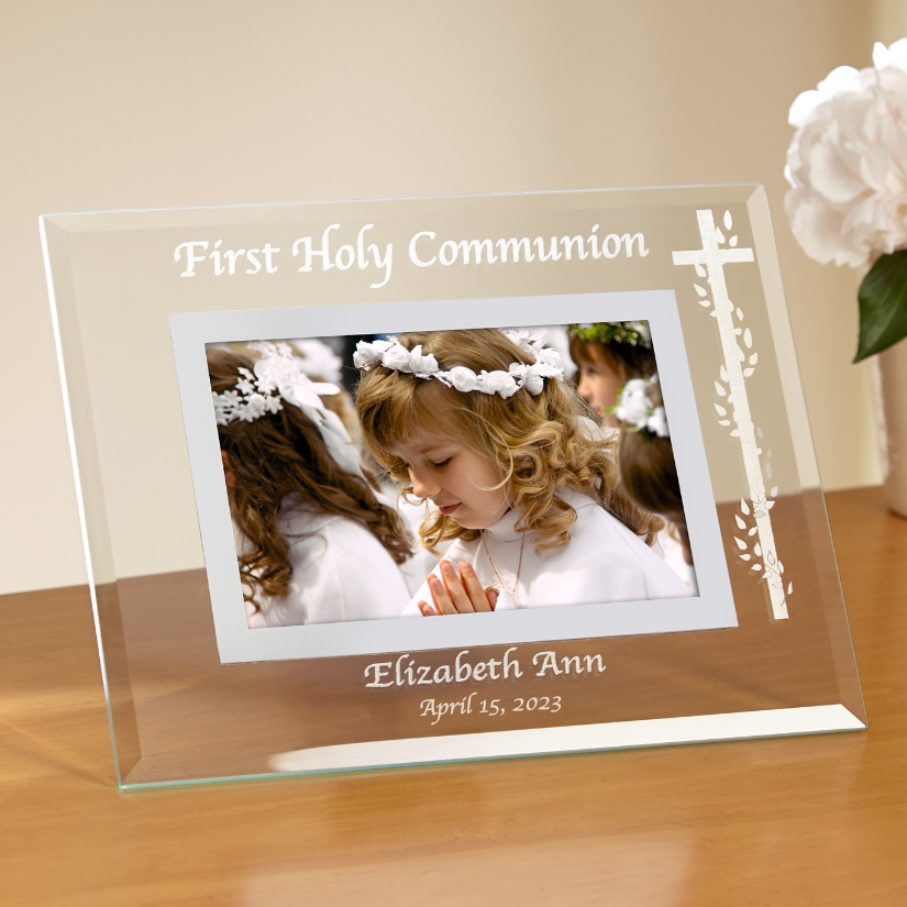 Communion/Confirmation Glass Frame | Personal Creations