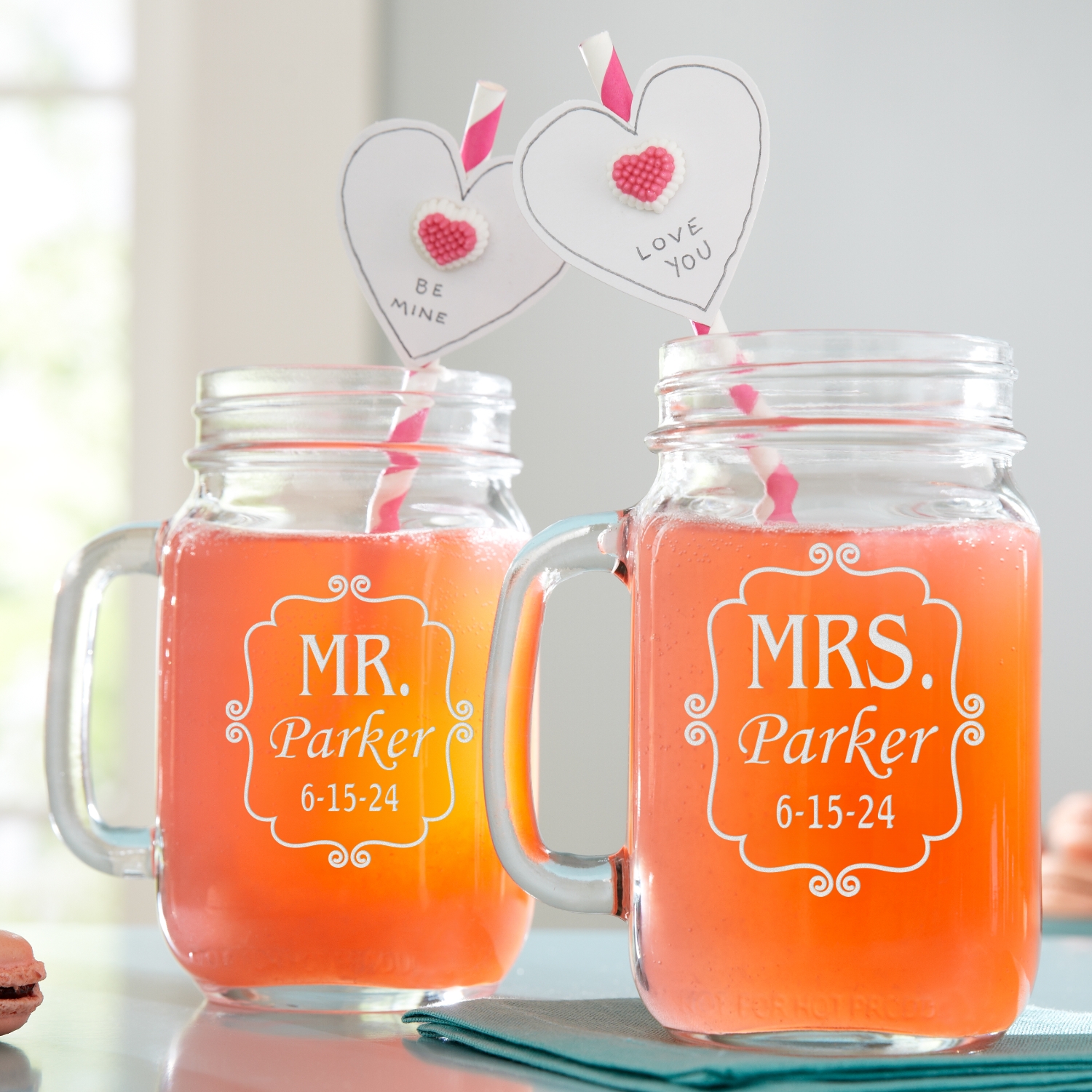 Ideal Duo Personalized Mason Drinking Jar - Set of 2 at Gifts.com
