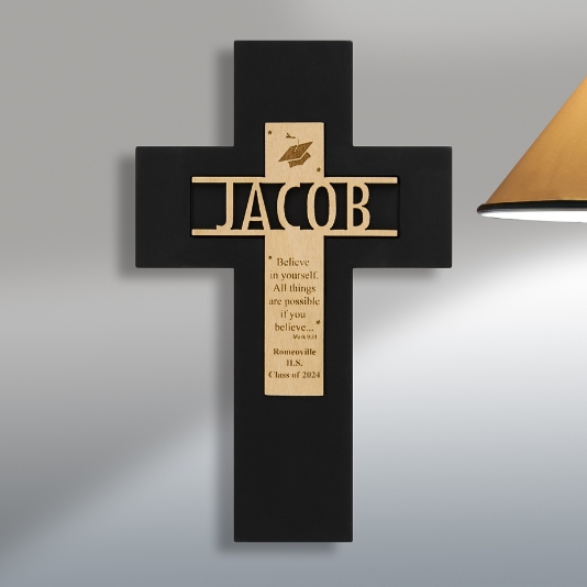 Lasered Graduation Cross | Personal Creations