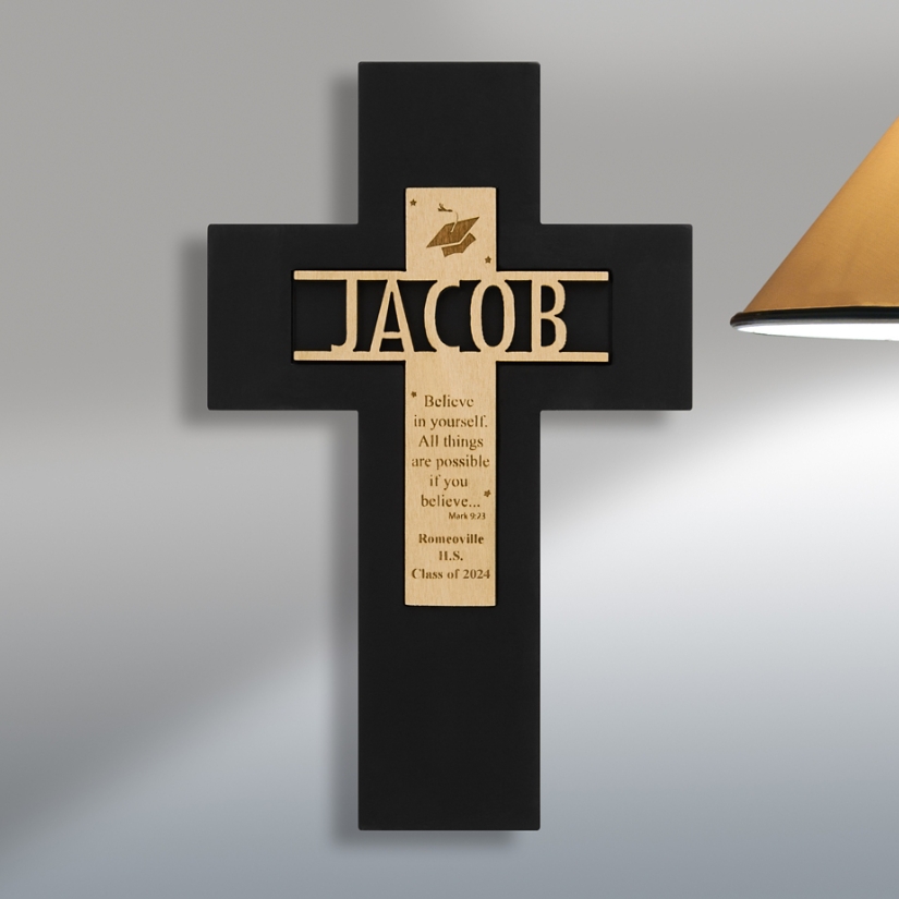 Lasered Graduation Cross | Personal Creations