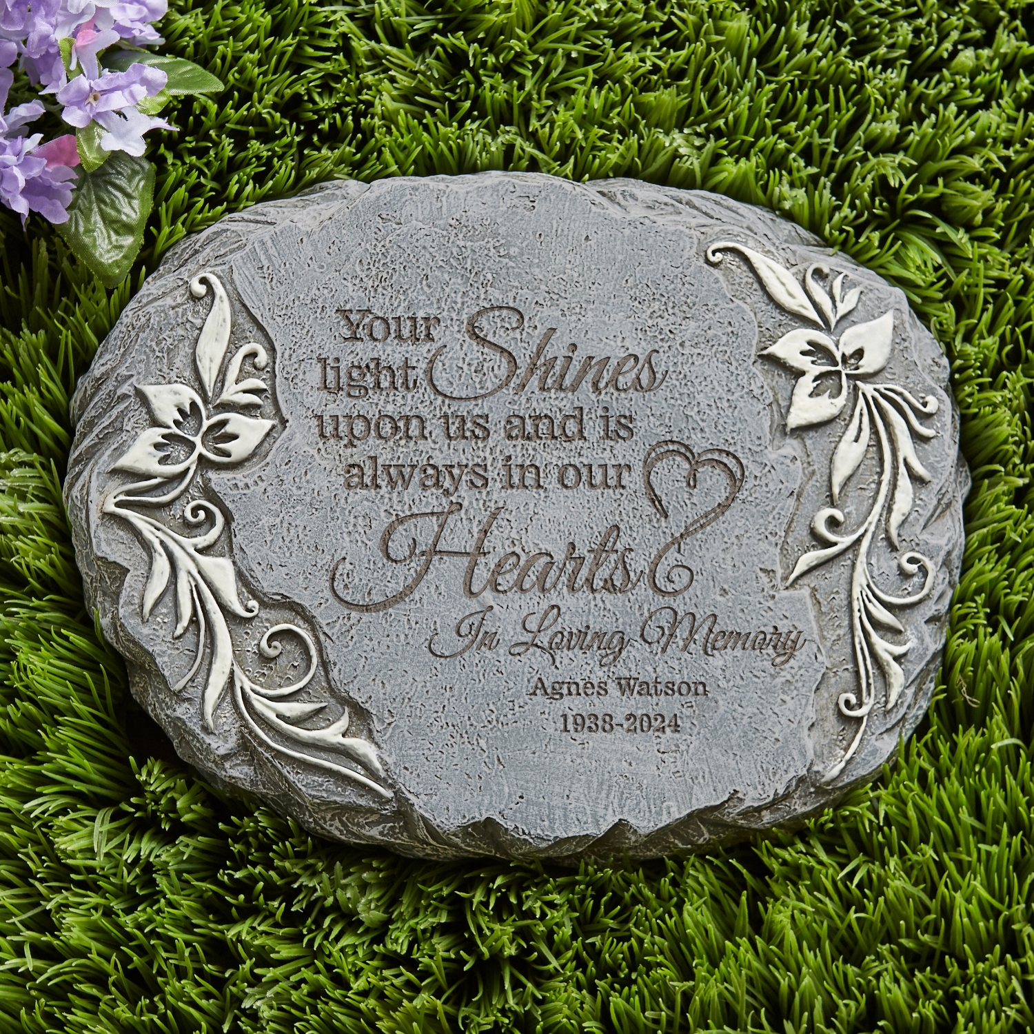 Your Light Shines Memorial Garden Stone | Personal Creations
