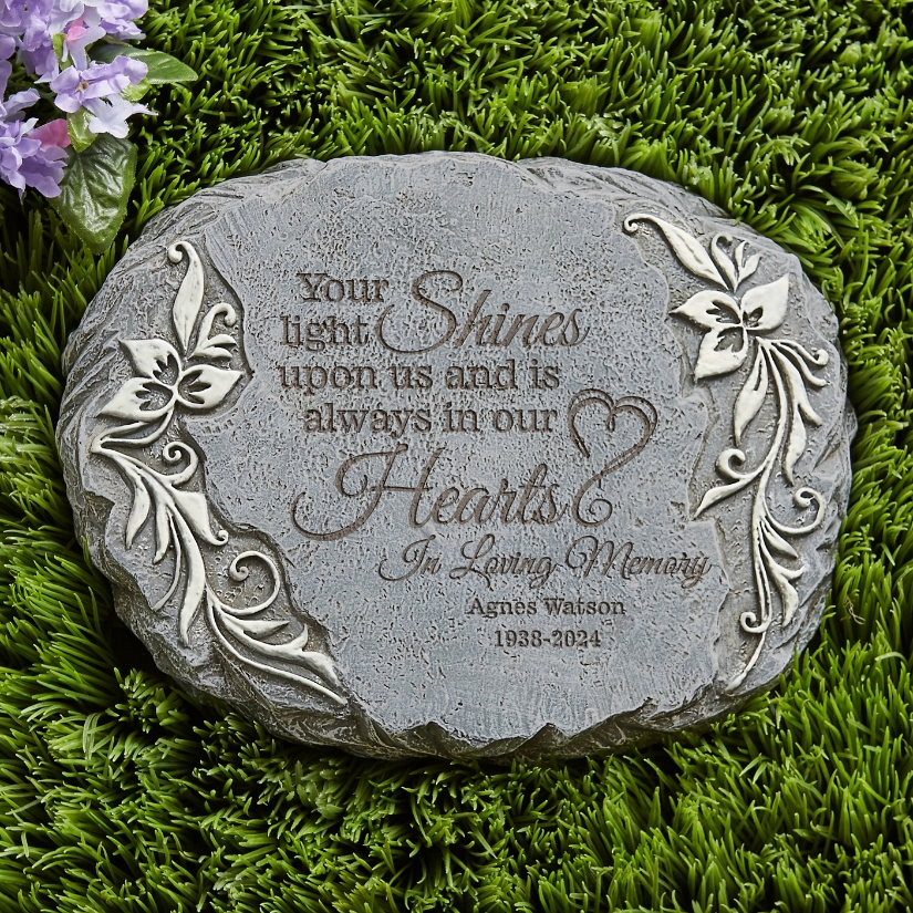 Your Light Shines Memorial Garden Stone | Personal Creations