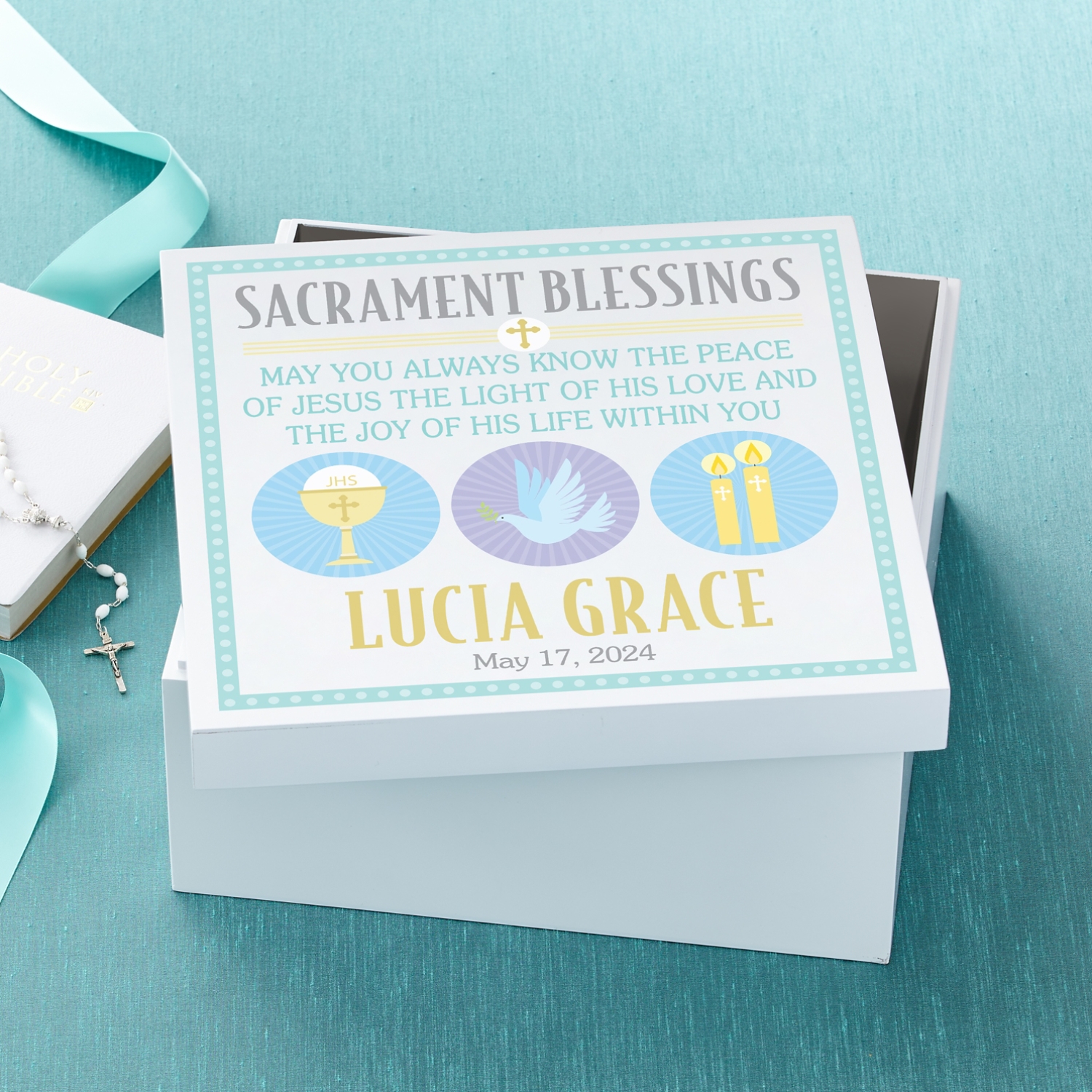 Sacred Blessings Personalized Keepsake Box at Gifts.com