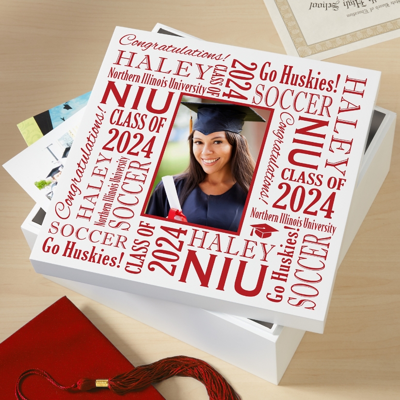 Cherished Memories Graduation Personalized Photo Memory Box at Gifts.com