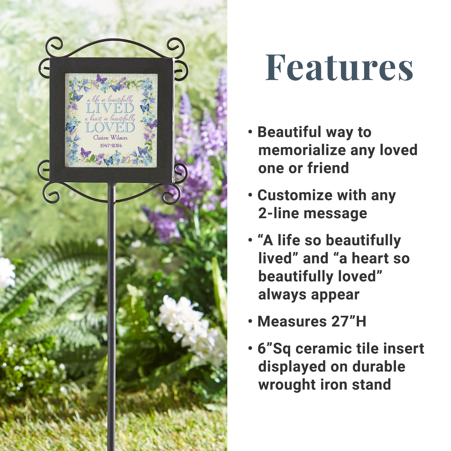 A Beautiful Life Memorial Garden Stake | Personal Creations