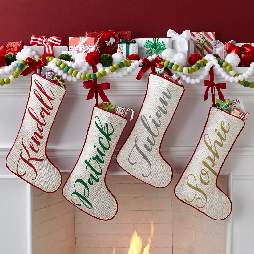 Swirl Name Stocking | Personal Creations