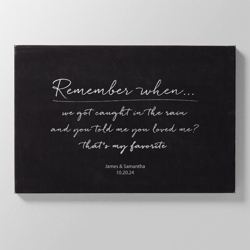 Remember When Leather Wall Art | Personal Creations