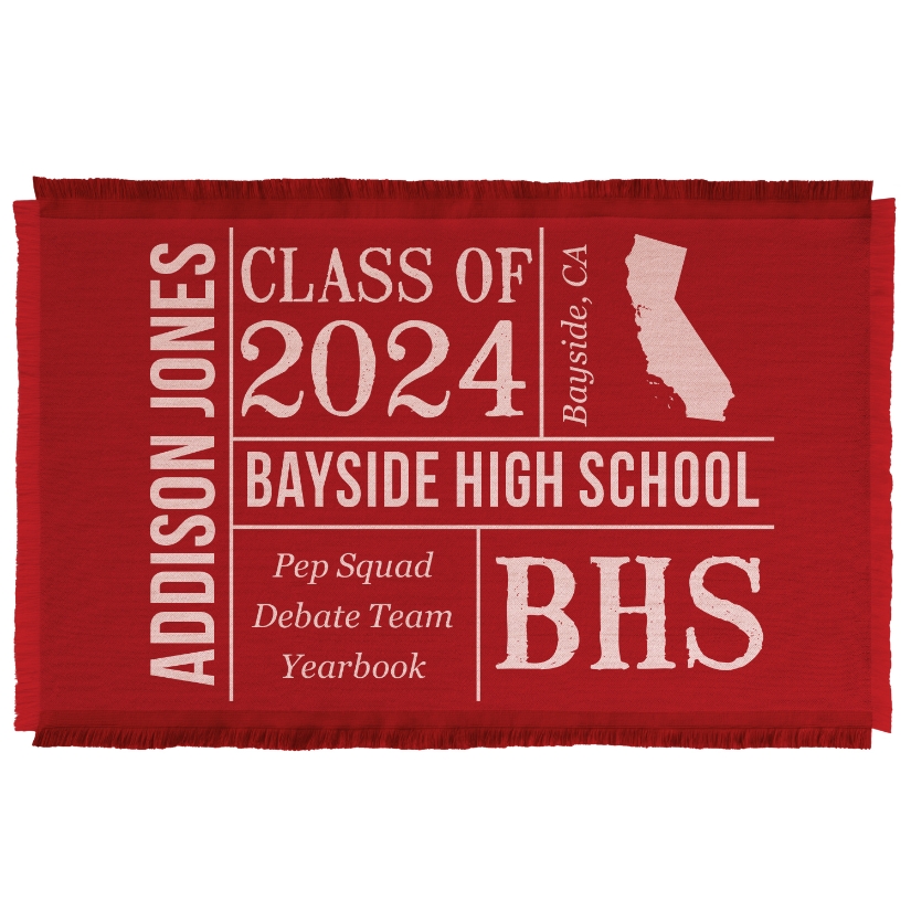 All About the Graduate Throw - Red at Gifts.com