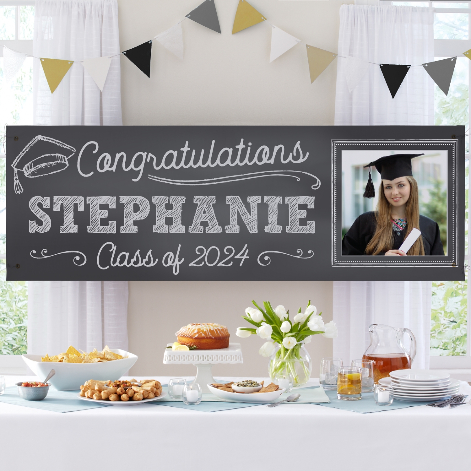 Top of the Class Graduation Personalized Photo Banner at Gifts.com