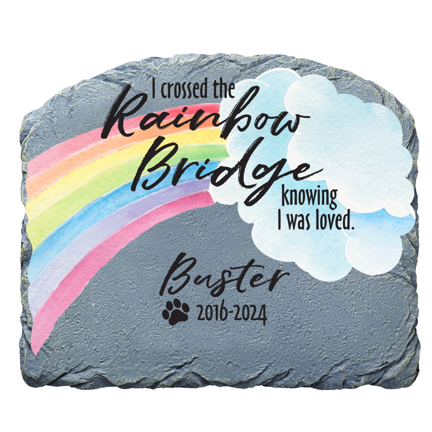 Over The Rainbow Bridge Garden Stone | Personal Creations