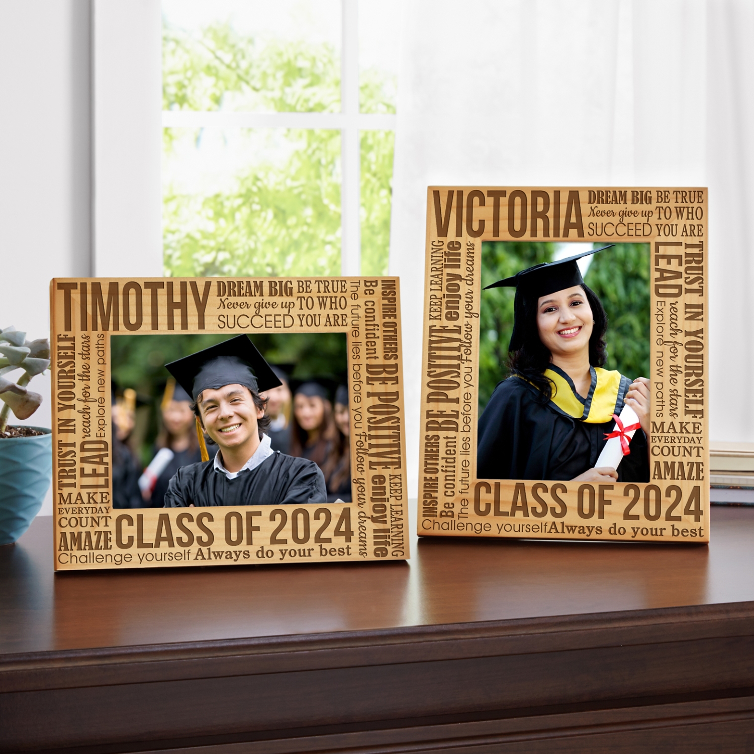 Inspirational Graduation Personalized Wood Frame at Gifts.com