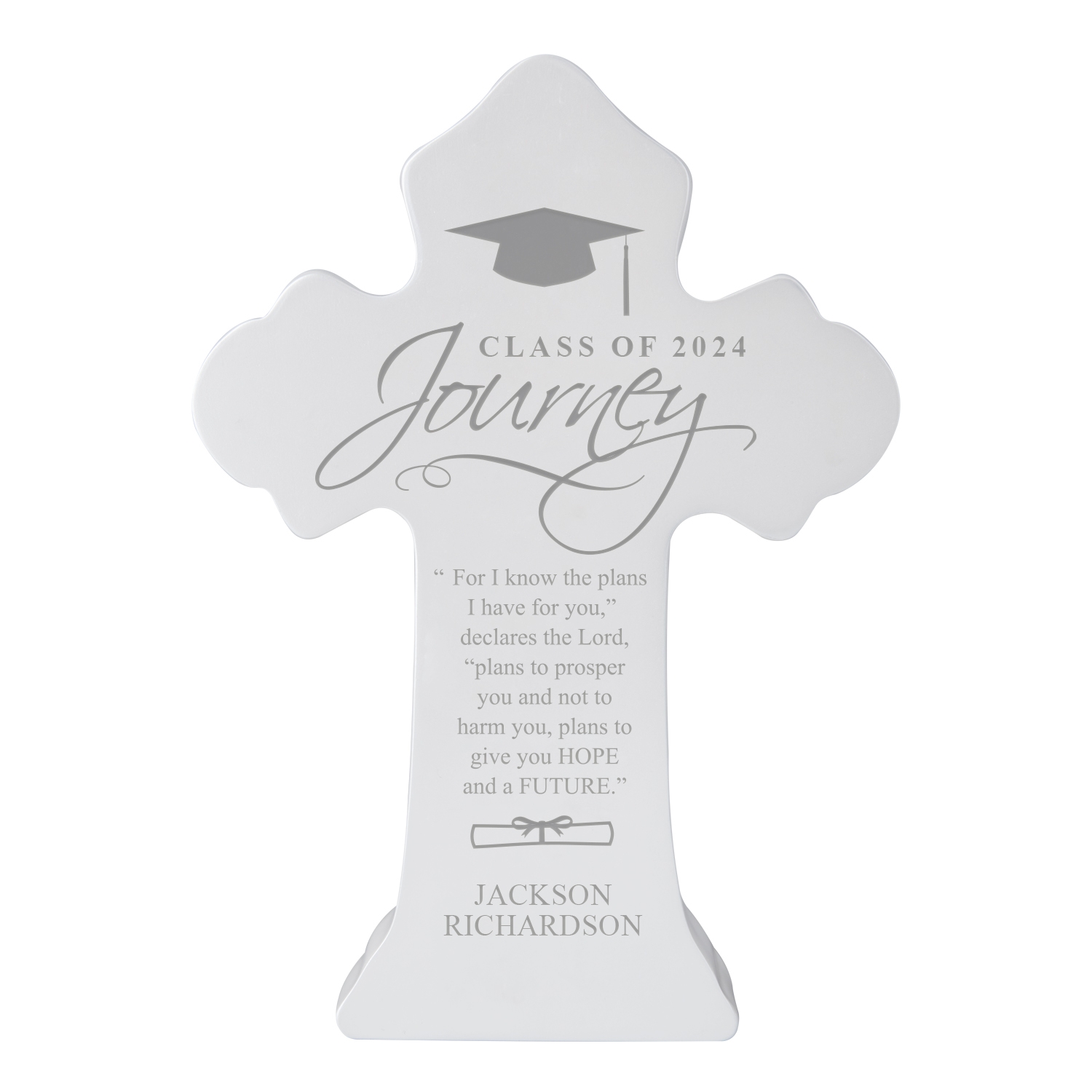 Graduation Pathway Personalized Illuminated Cross at Gifts.com