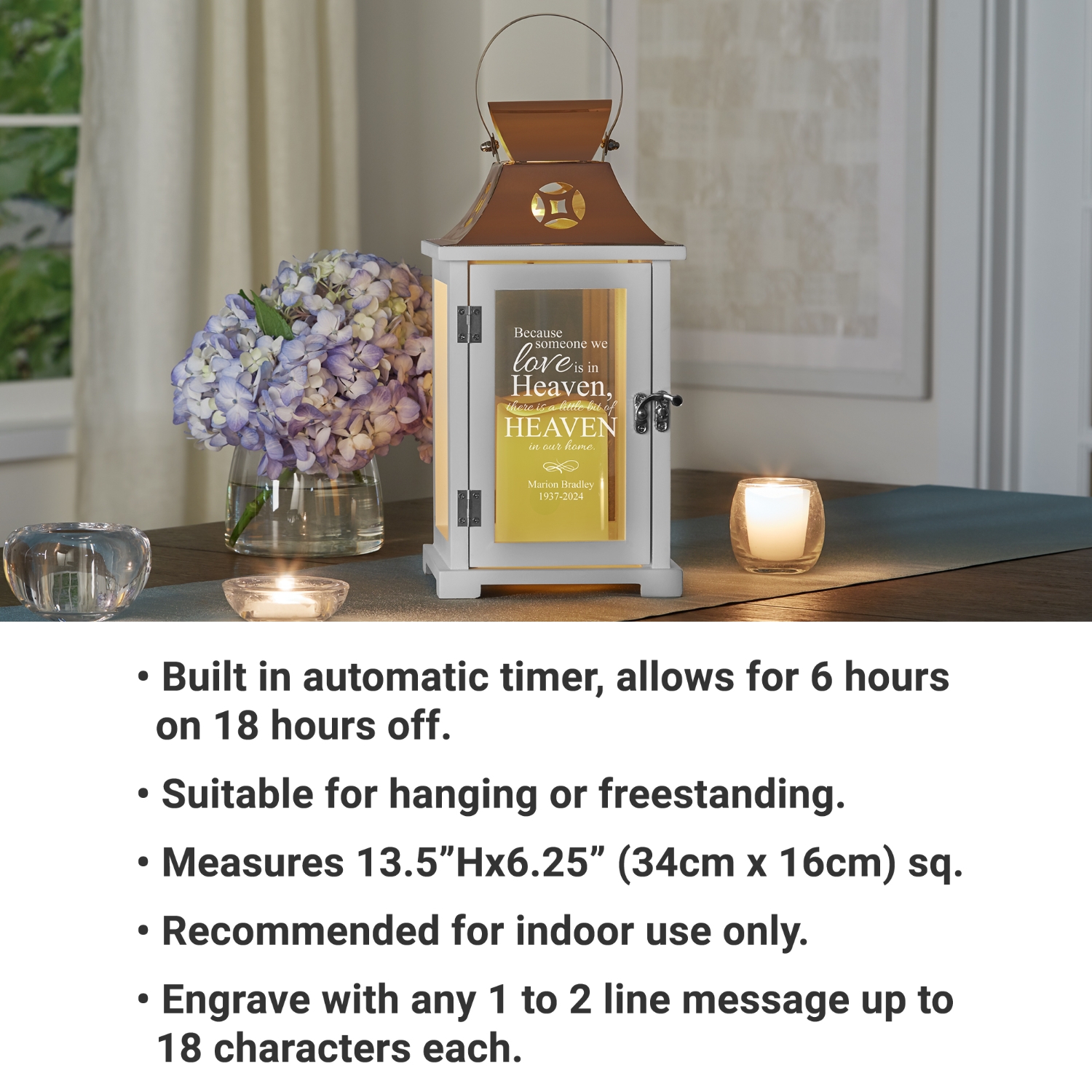 For Loved Ones In Heaven Lantern | Personal Creations