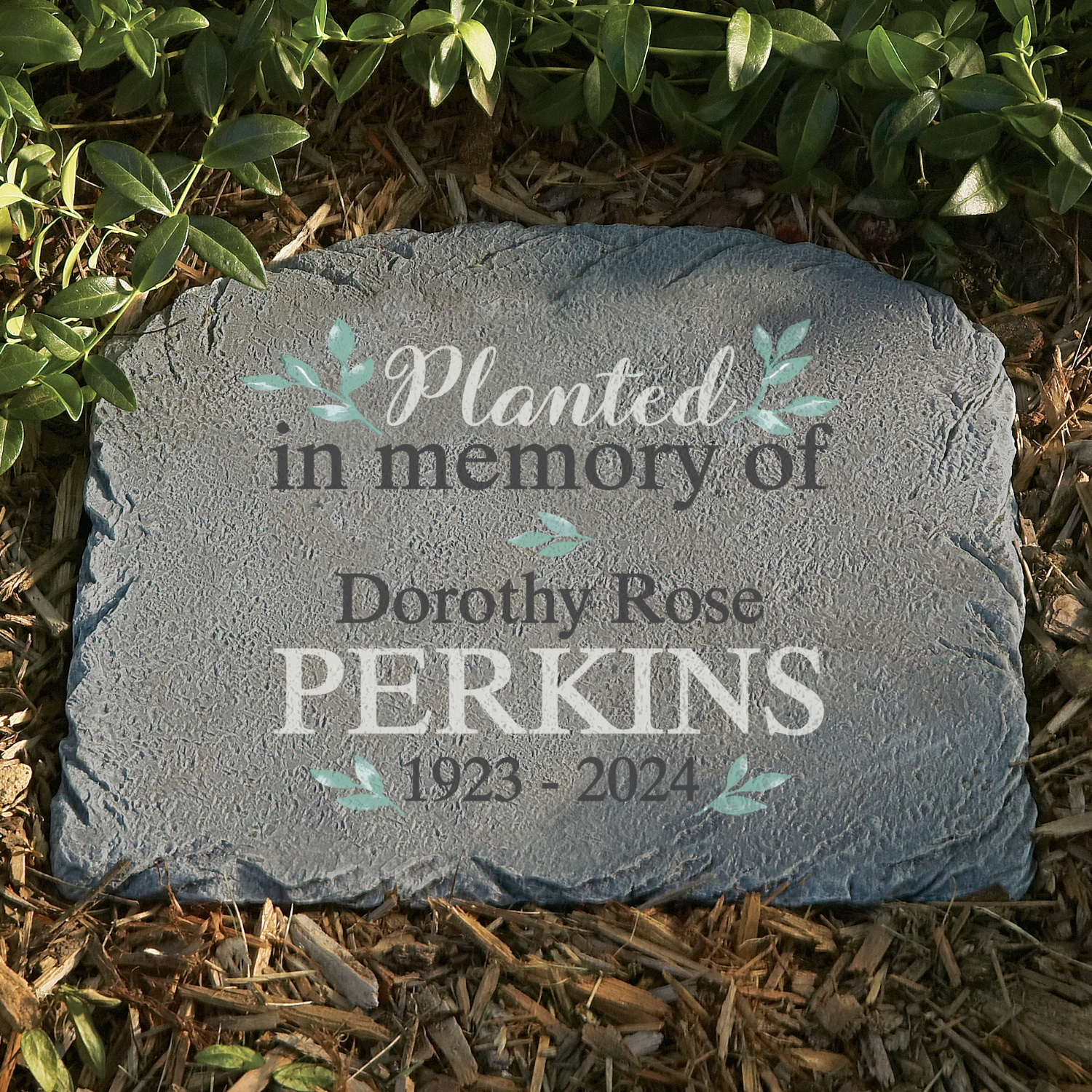 Nurtured In Love Personalized Memorial Garden Stone at Gifts.com