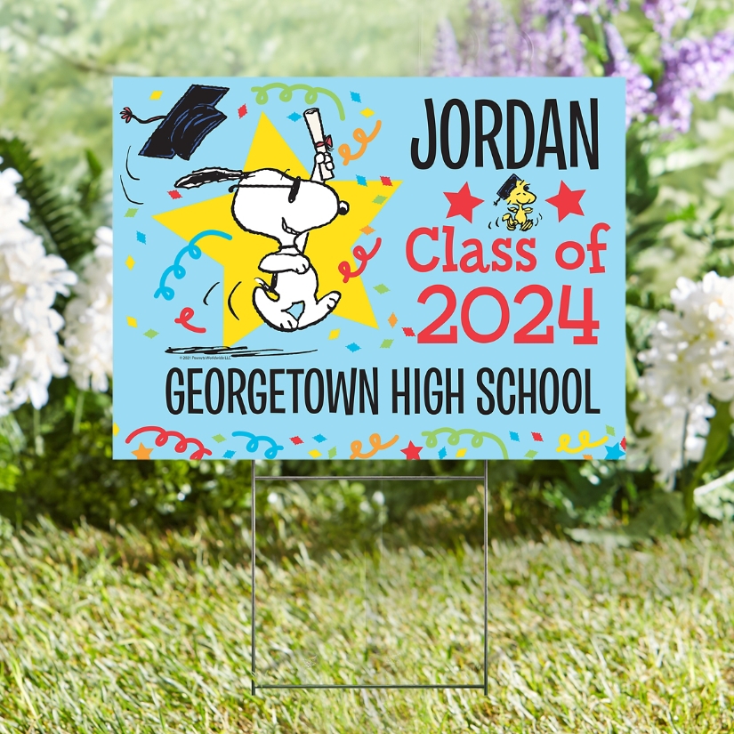 PEANUTS® You Did it Grad! 2-Sided Yard Sign at Gifts.com