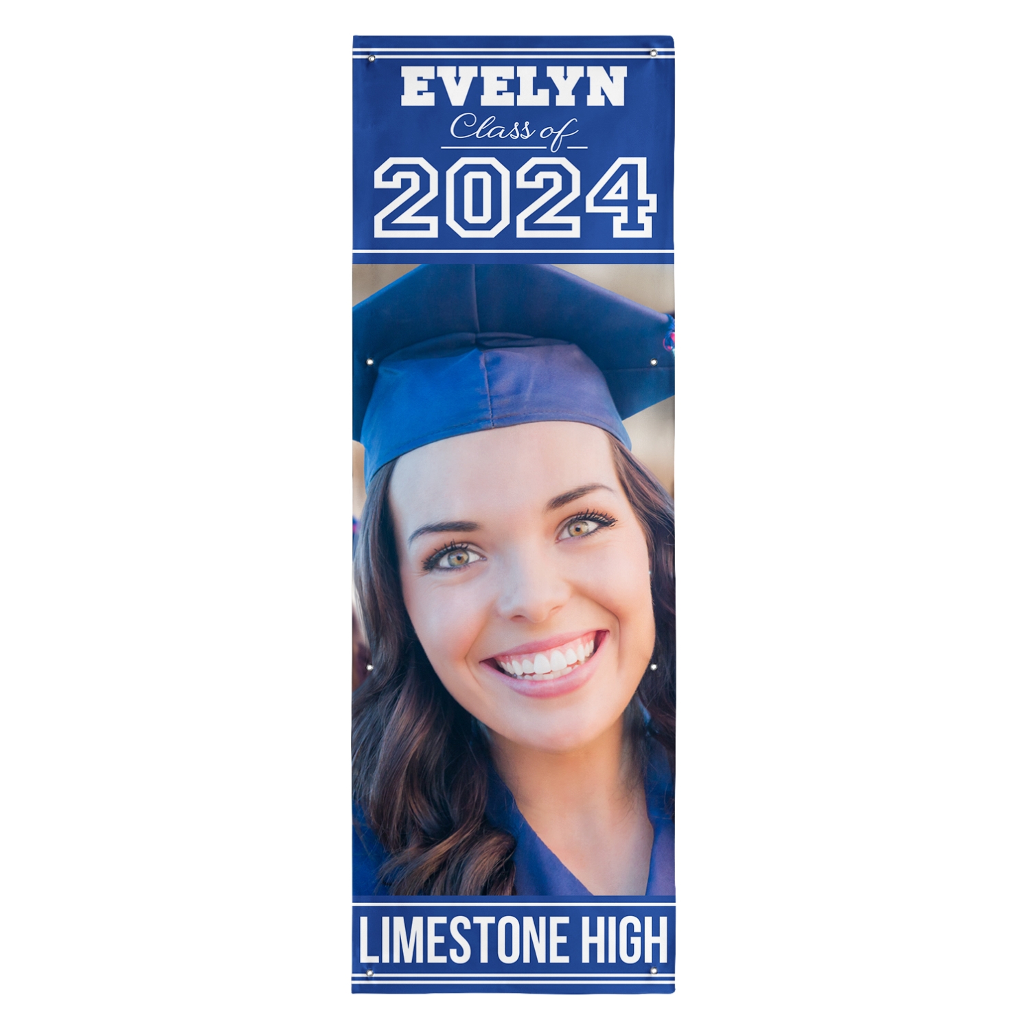 All Star Grad Photo Banner - 8ft - Blue at Gifts.com