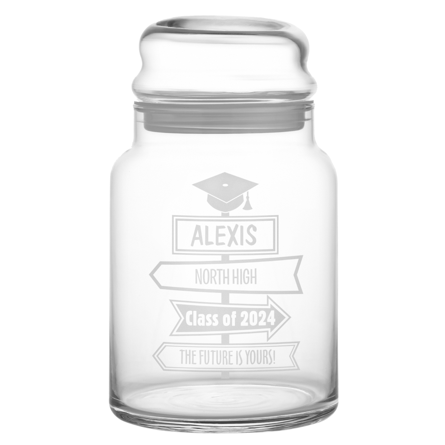 Path To Success Glass Treat Jar w/out Candy at Gifts.com