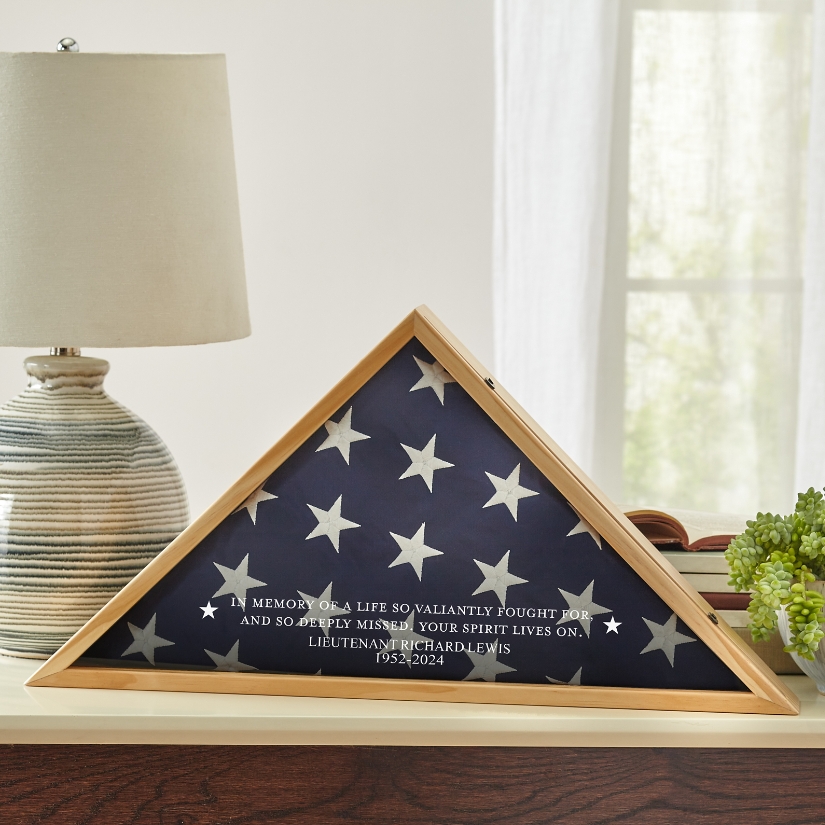 Our Valiant Hero Memorial Flag Display Case | Personal Creations