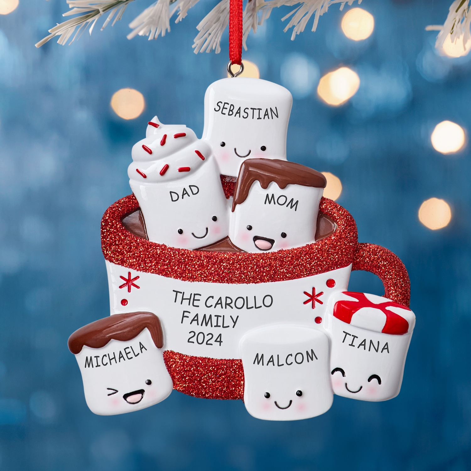 Hot Cocoa Family Ornament at Gifts.com
