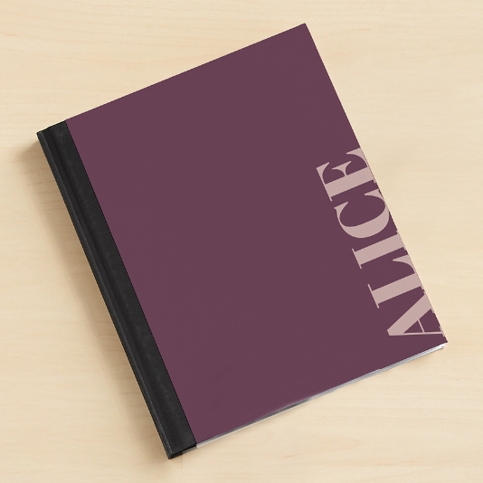 Monochromatic Name Notebook | Personal Creations
