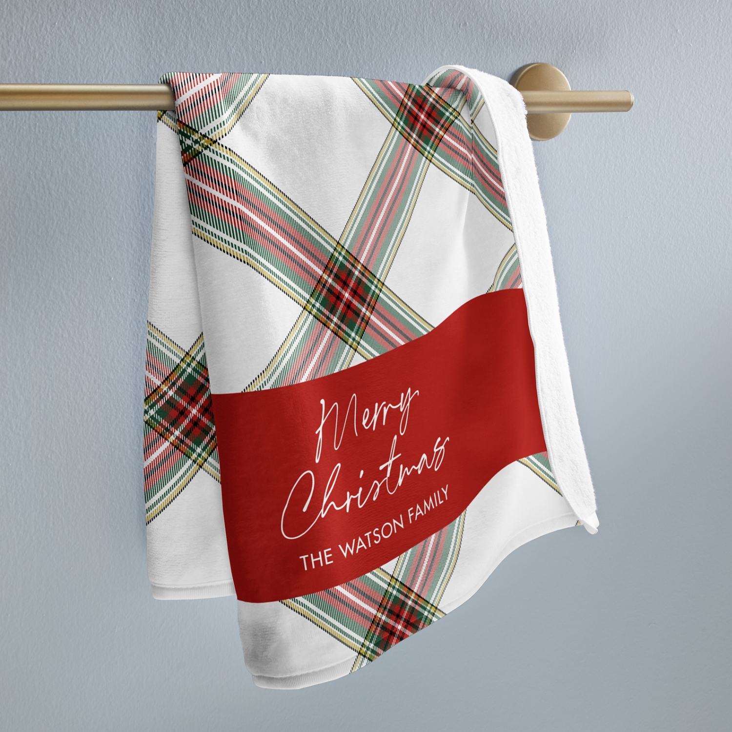 Script Plaid Kitchen Towel at Gifts.com