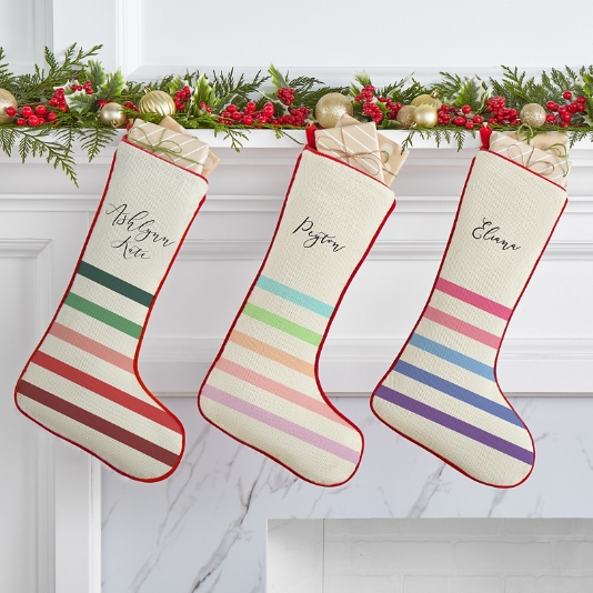 Merry Stripe Stocking | Personal Creations