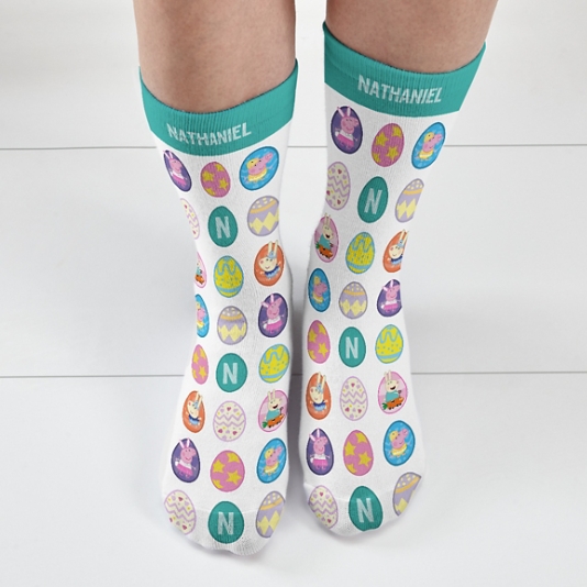 Peppa Pig Easter Eggs Socks | Personal Creations