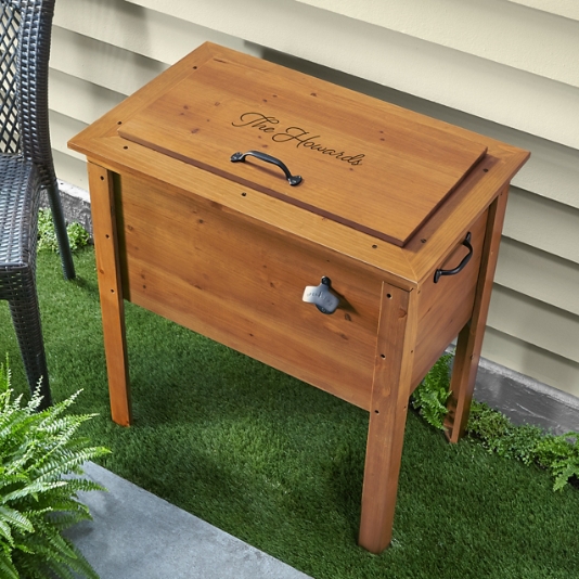Specialty Style Wooden Beverage Cooler | Personal Creations