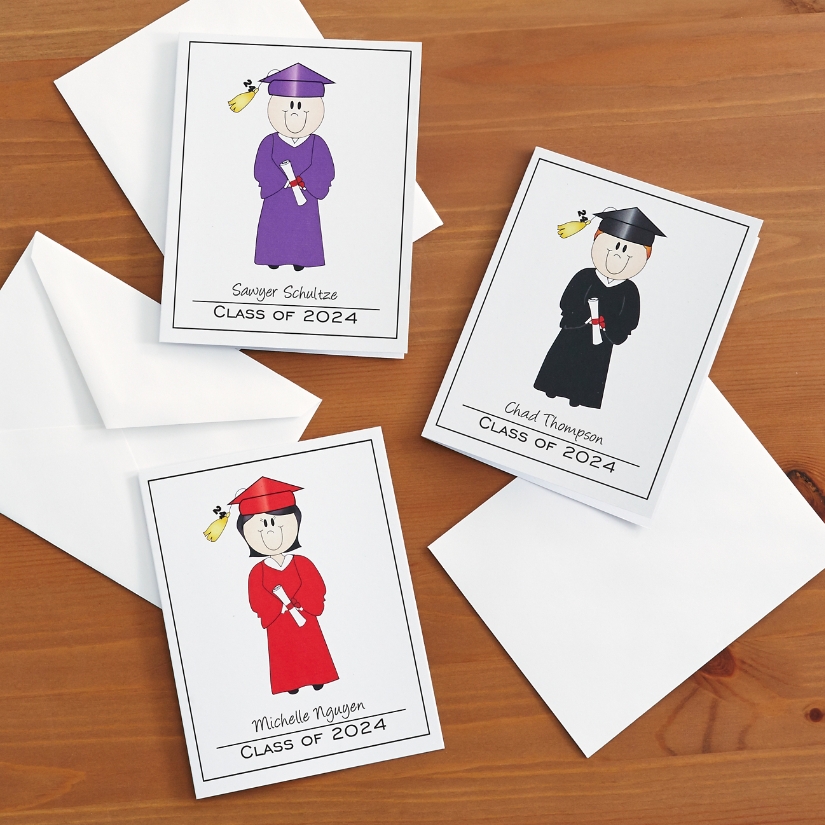 Family of Characters Graduation Note Cards at Gifts.com