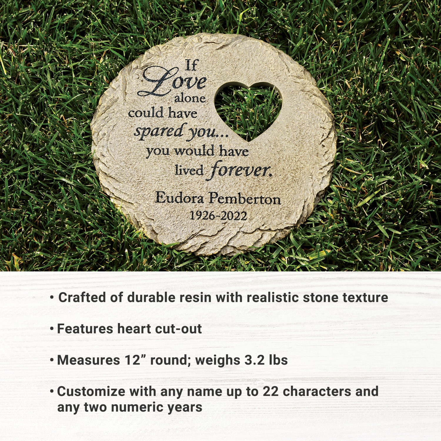 Forever In Our Hearts Personalized Memorial Garden Stone at Gifts.com