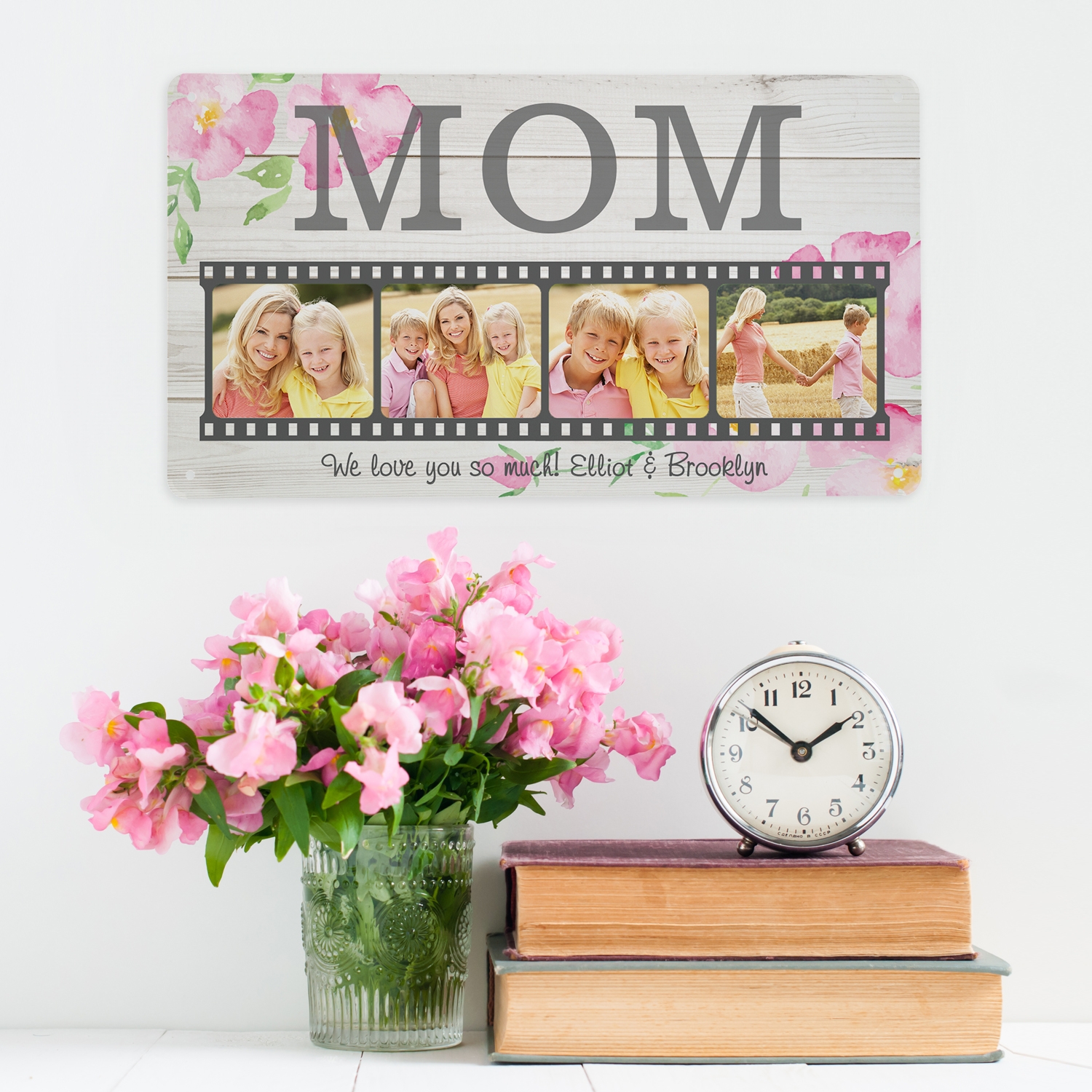Blossom Photo Memory Reel Personalized Metal Sign at Gifts.com
