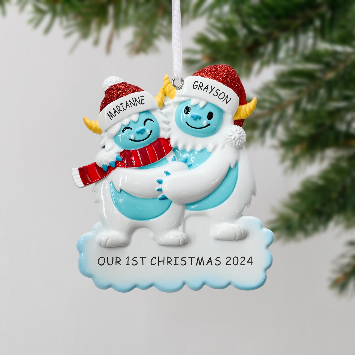 Yeti Family Couple Ornament | Personal Creations