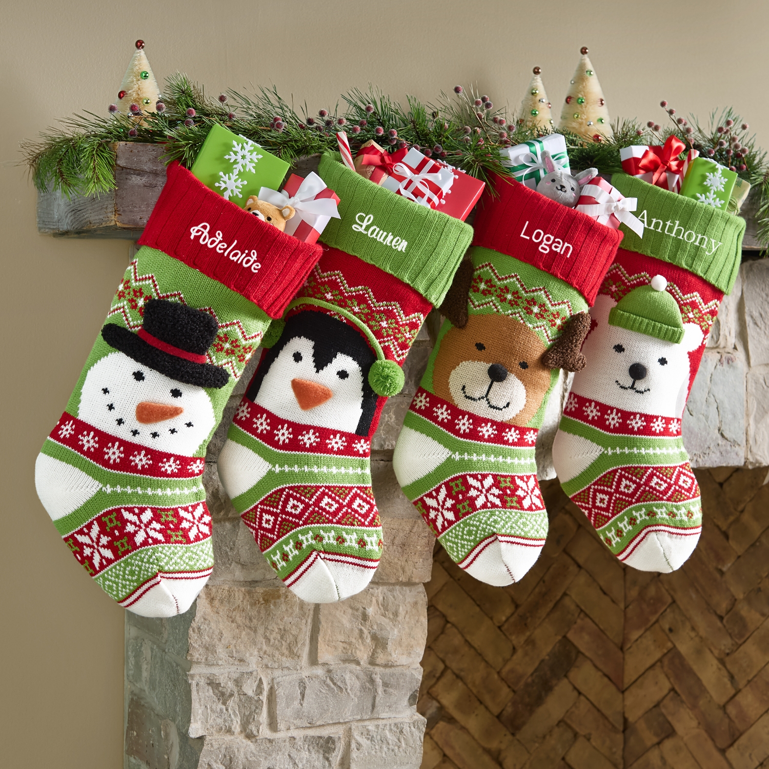 Merry Character Knit Stocking at Gifts.com