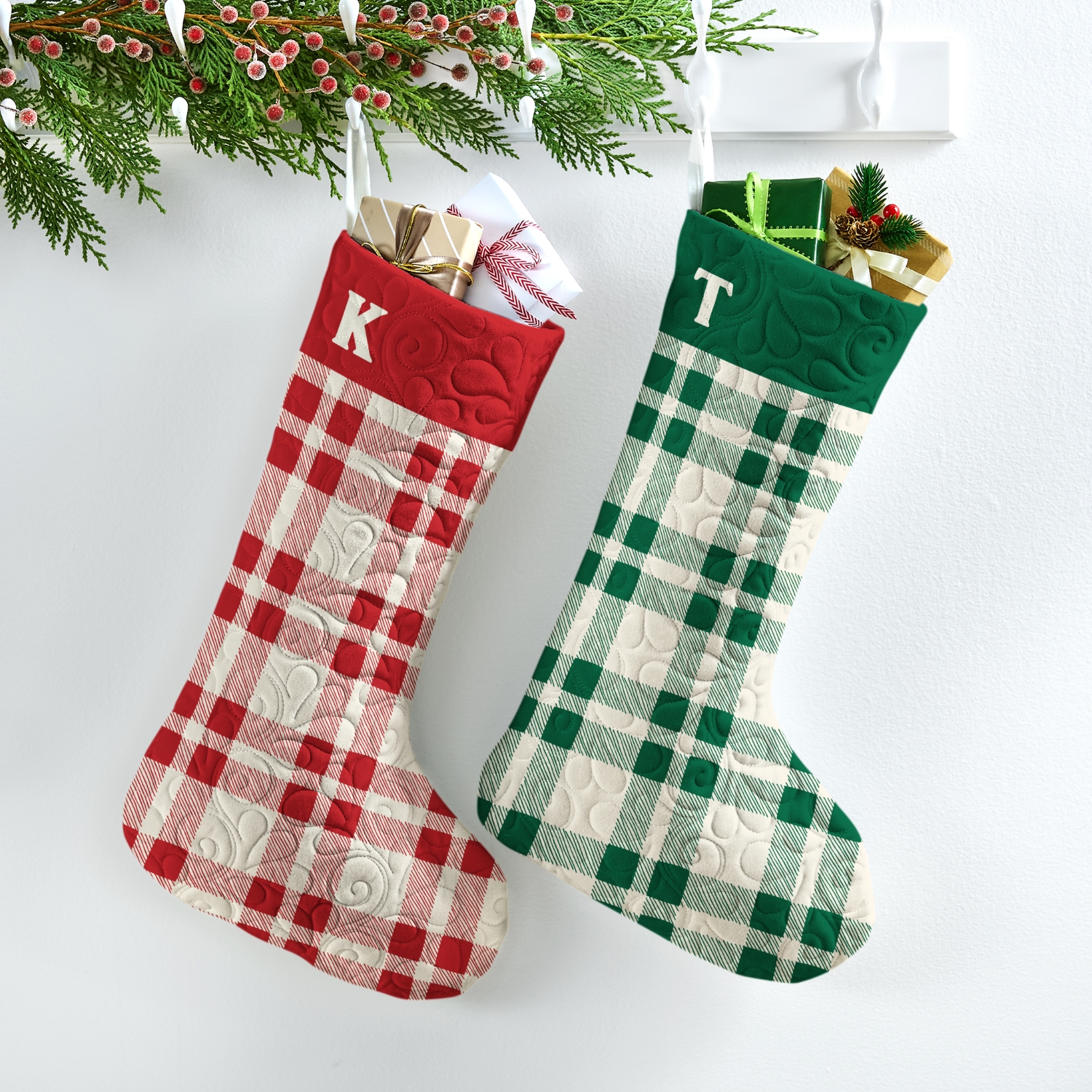 Personalized Plaid Quilted Stocking | Stocking Shop