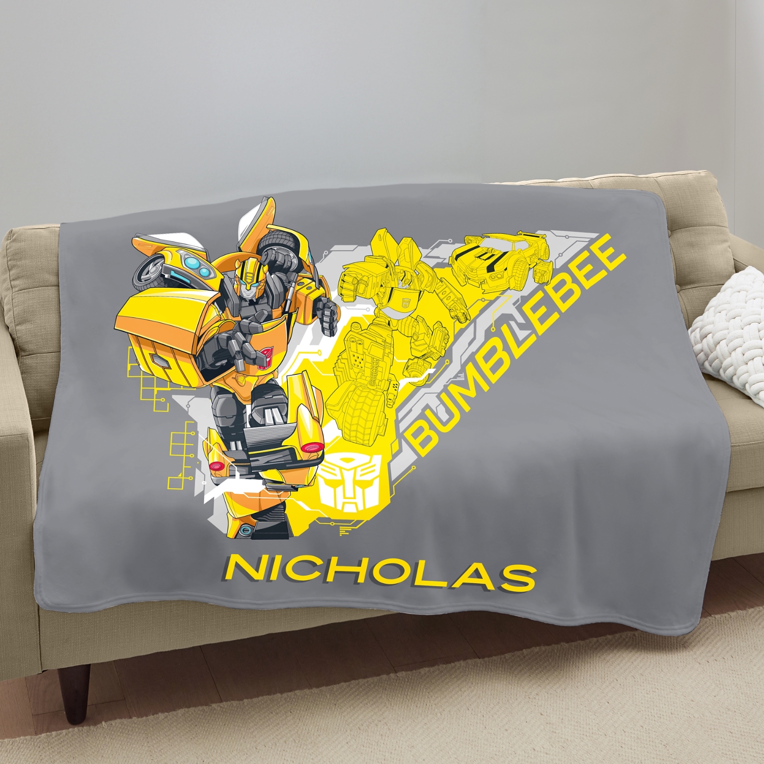 TRANSFORMERS Choose Your Side Plush Blanket at Gifts.com