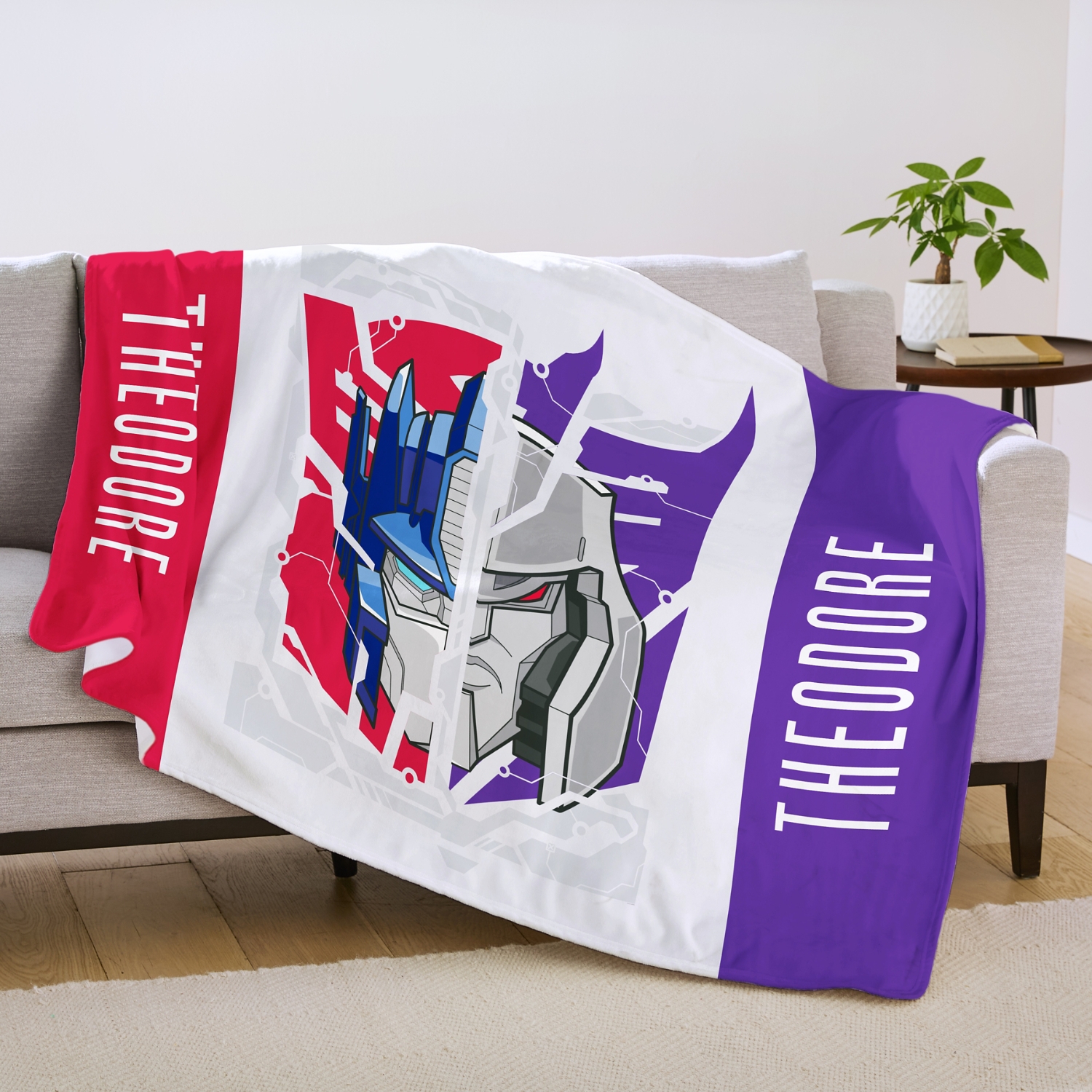 TRANSFORMERS Cyber Clash Plush Blanket at Gifts.com