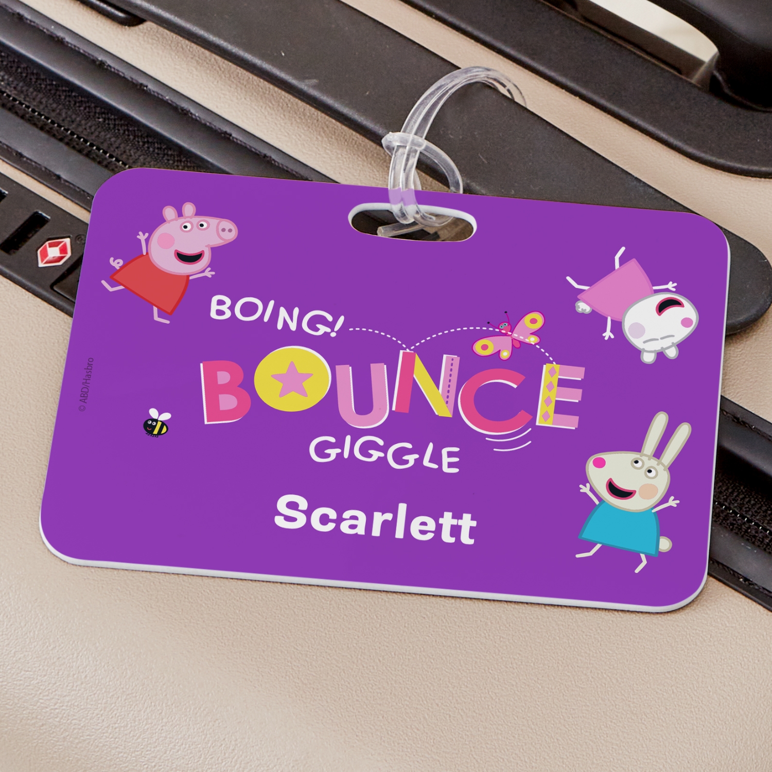 Peppa Pig Boing Bounce Giggle Luggage Tag at Gifts.com