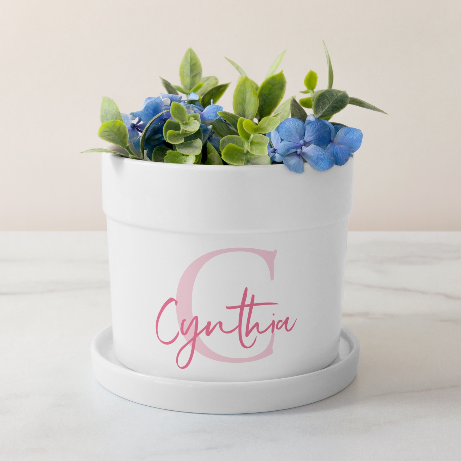 Monogrammed Script Name Planter at Gifts.com