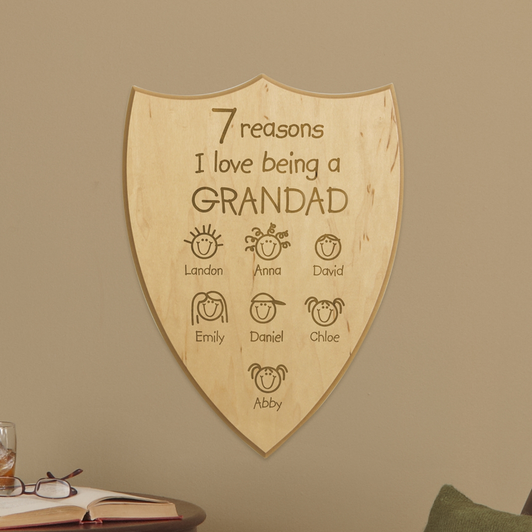 Reasons Why™ Large Wood Shield Sign | Personal Creations UK
