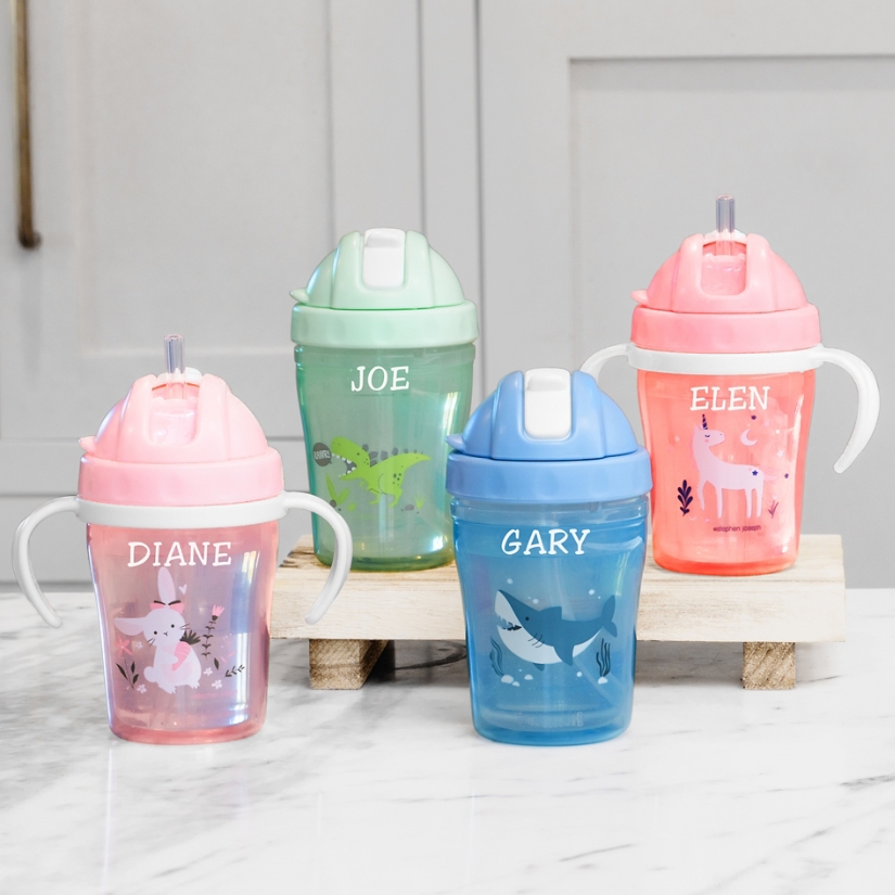 Stephen Joseph® Adorable Baby Personalized Straw Cup | Parker & Pip