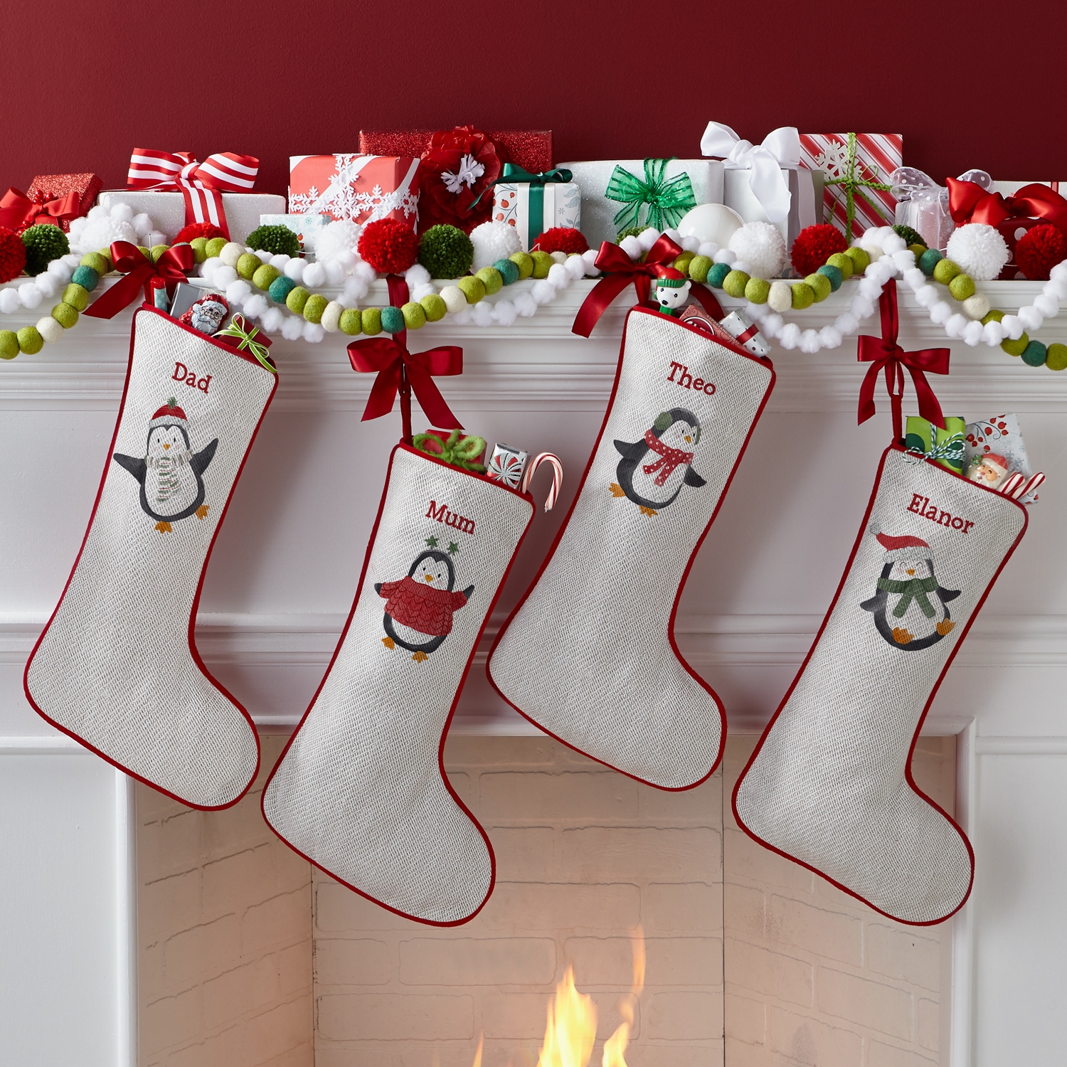 Playful Penguins Christmas Stocking at Gifts.com
