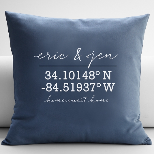 Our Home Coordinates Throw Pillow | Personal Creations